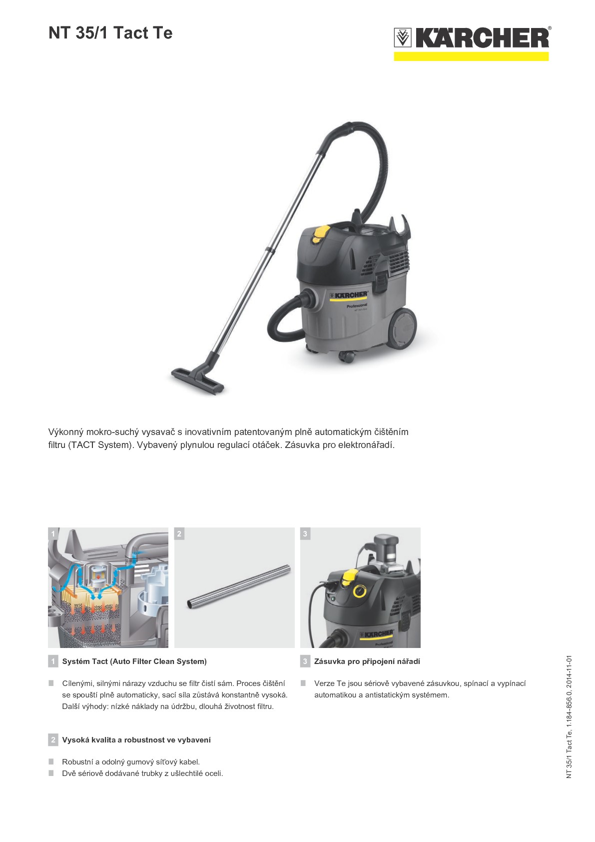 Kärcher vysavač NT 35/1 Tact Te | Kärcher Center REA